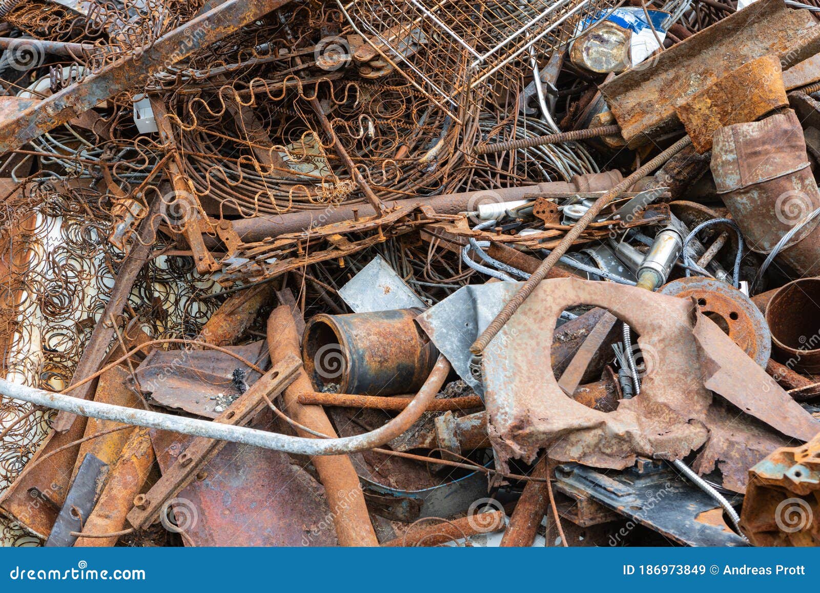 Rusty Scrap Metal on a Dump Stock Image - Image of recycling, rusty ...