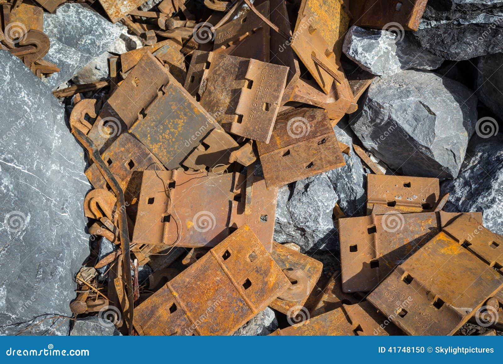 Rusty Scrap stock photo. Image of stone, steel, orange - 41748150