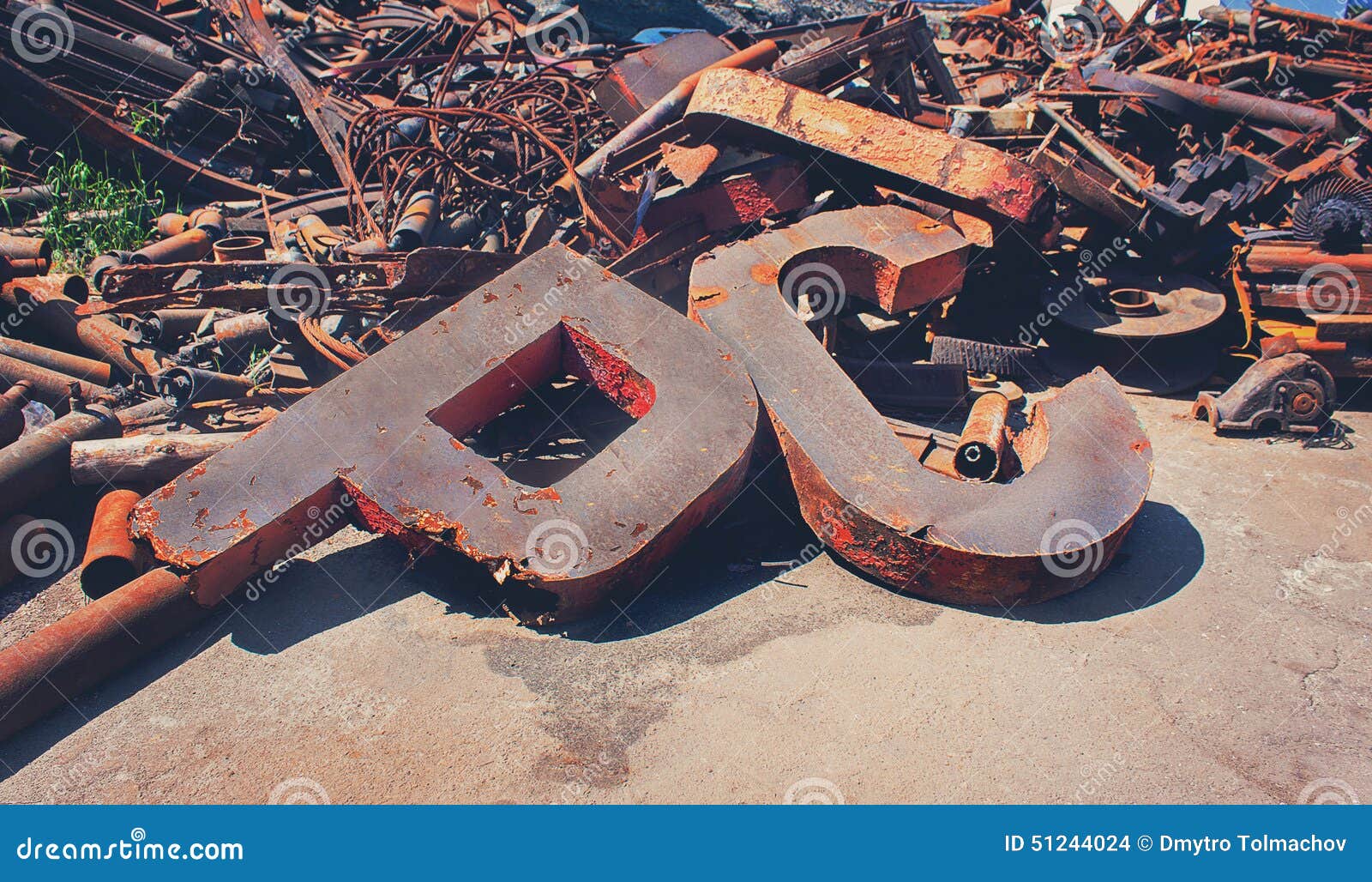 Rusty Scrap Metal in the Yard Stock Photo - Image of manufacturing ...