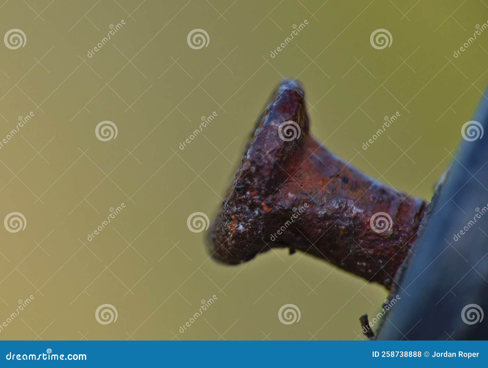Rusty head stock photo. Image of object, macro, construction - 258738888