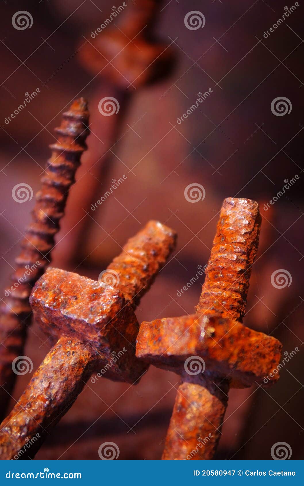 Rusty Screws stock image. Image of rusty, metallic, heavy - 20580947