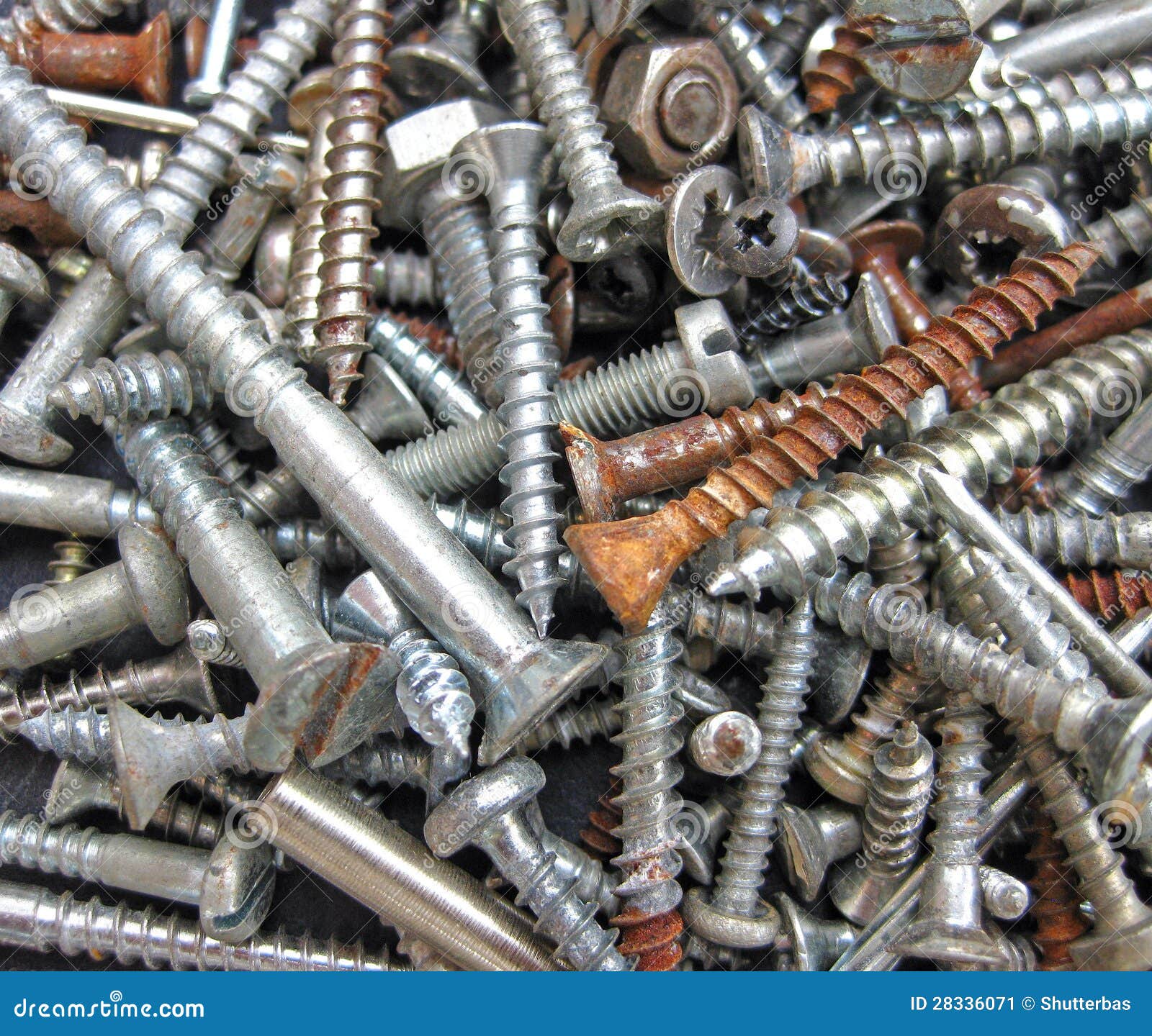 Rusty screws stock image. Image of detail, screwing, fixings - 28336071