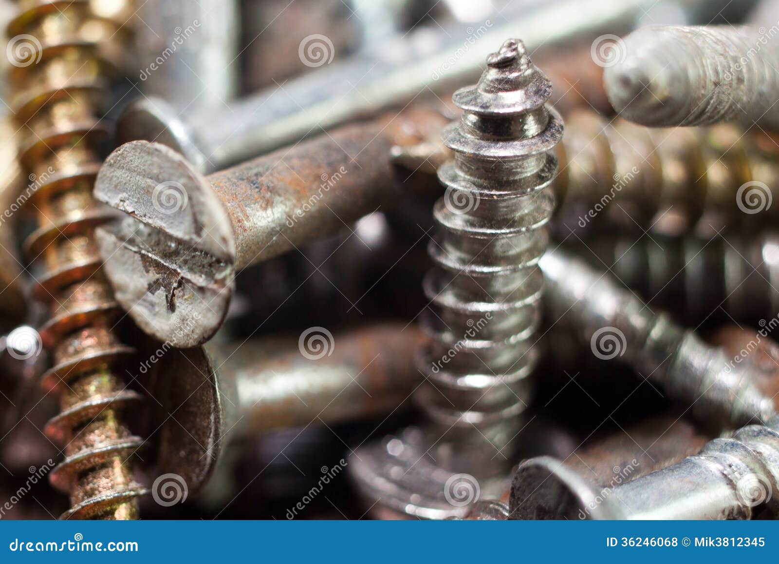 Rusty screws stock photo. Image of dirty, workshop, industrial - 36246068