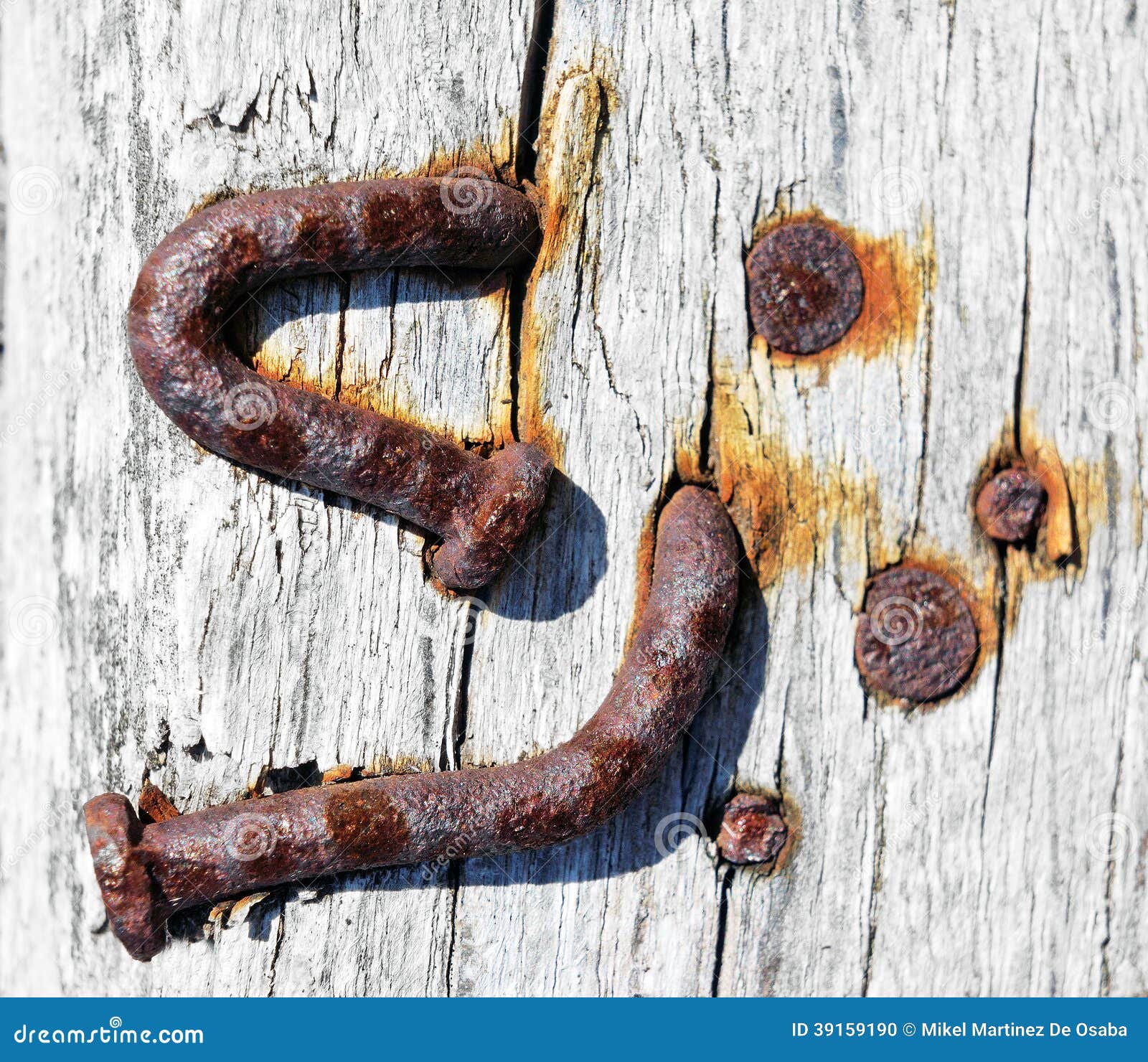 Old Rusty Screws - Bolts With A Nut, Fasten With A Metal Angle. The ...