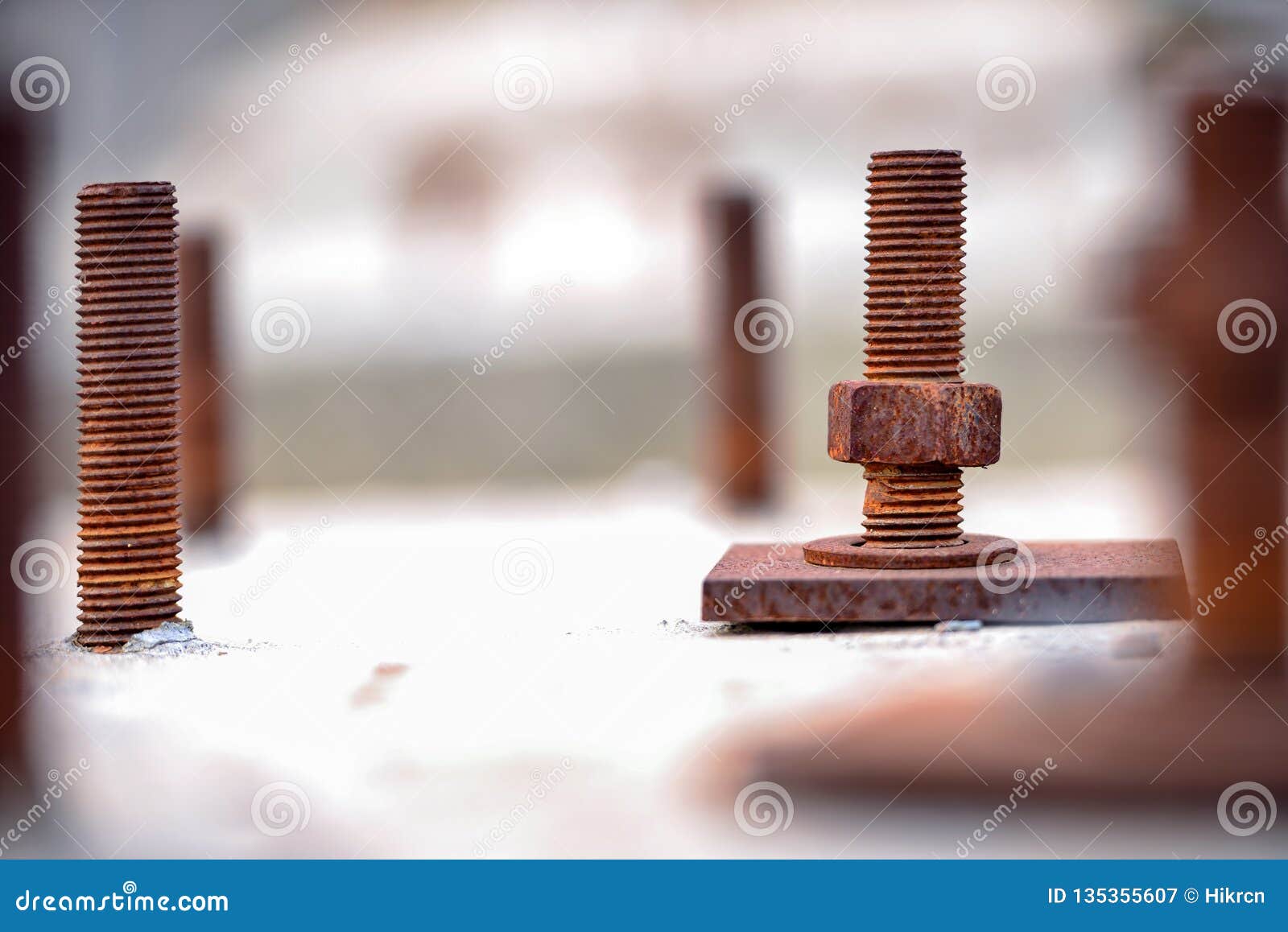 Giant Rusty Bolt Macro Shoot Stock Image - Image of construction, steel ...