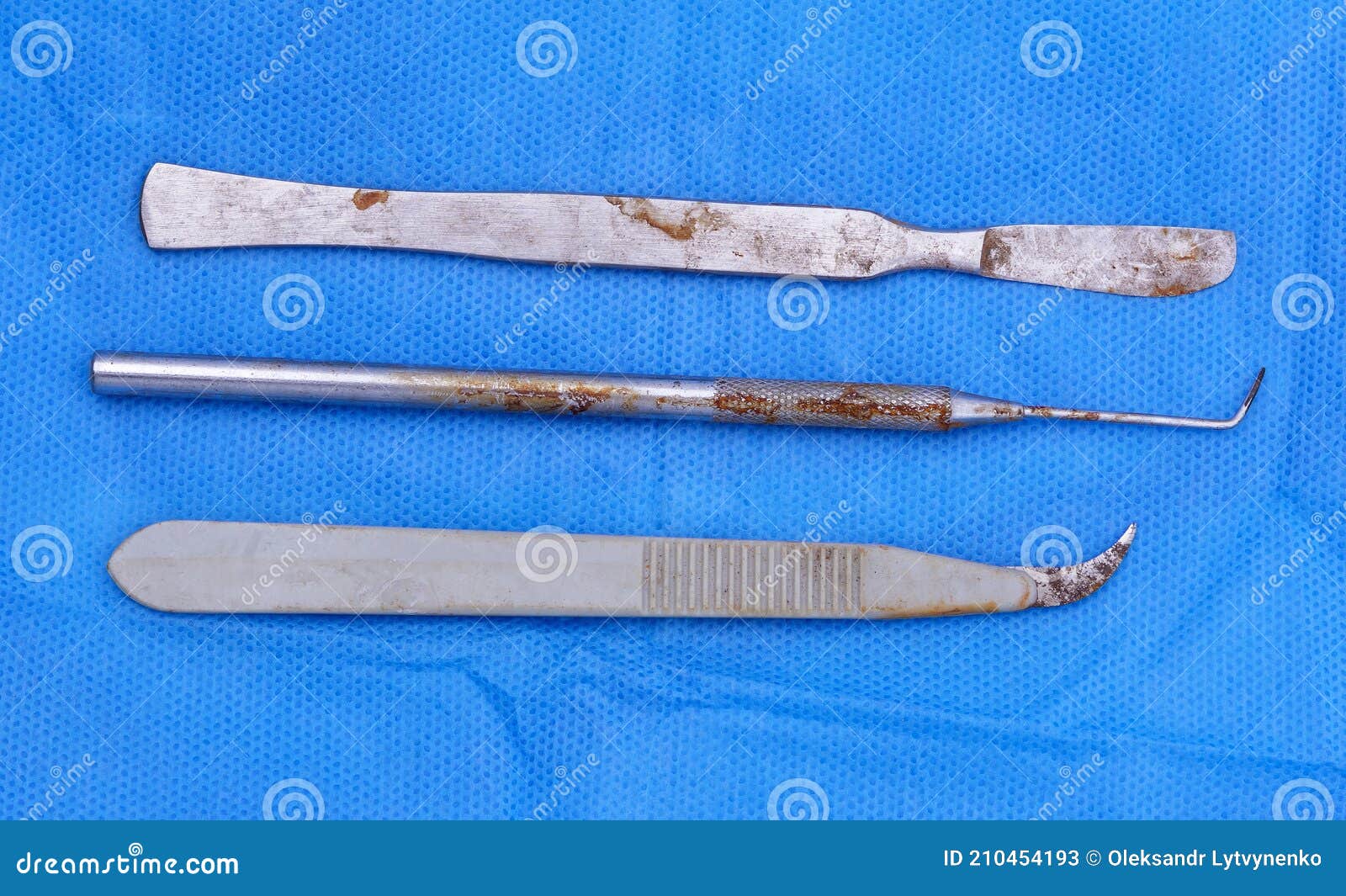 Rusty Set of Surgical Instruments Stock Image - Image of scientific ...
