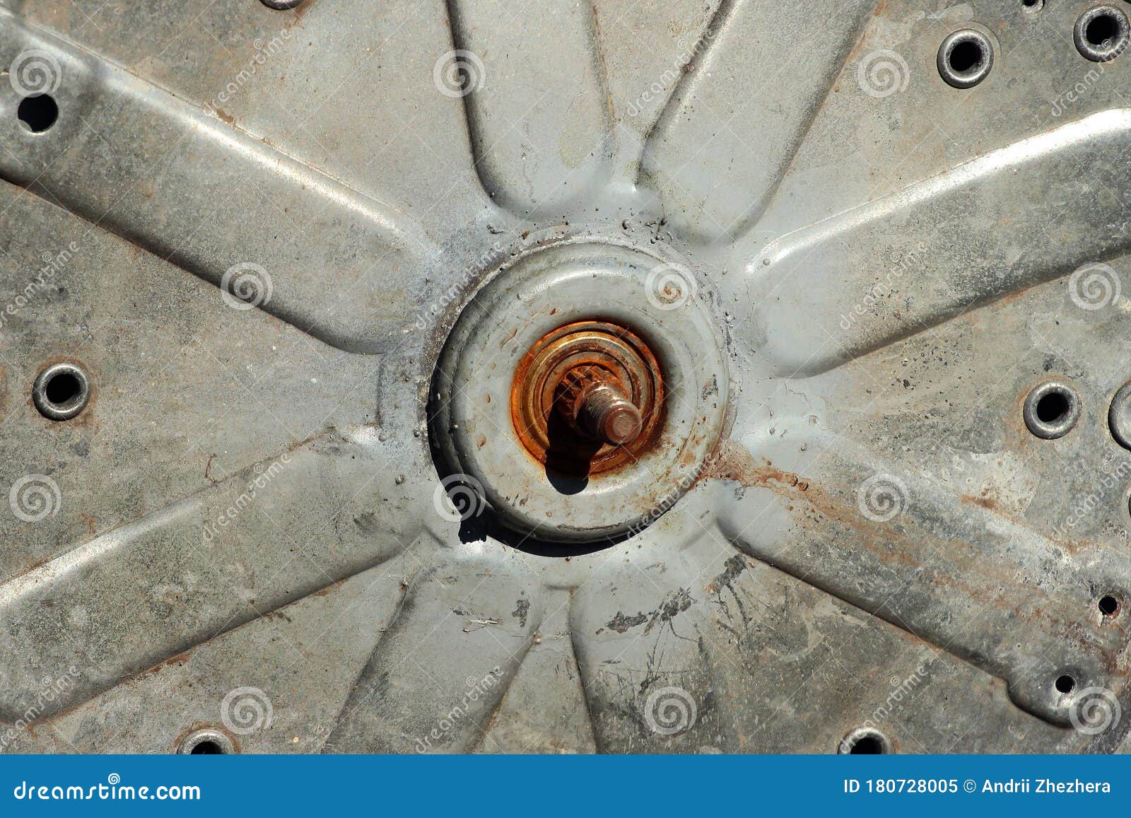 Rusty Shaft of Washing Machine Drum, Closeup Image Stock Image - Image ...