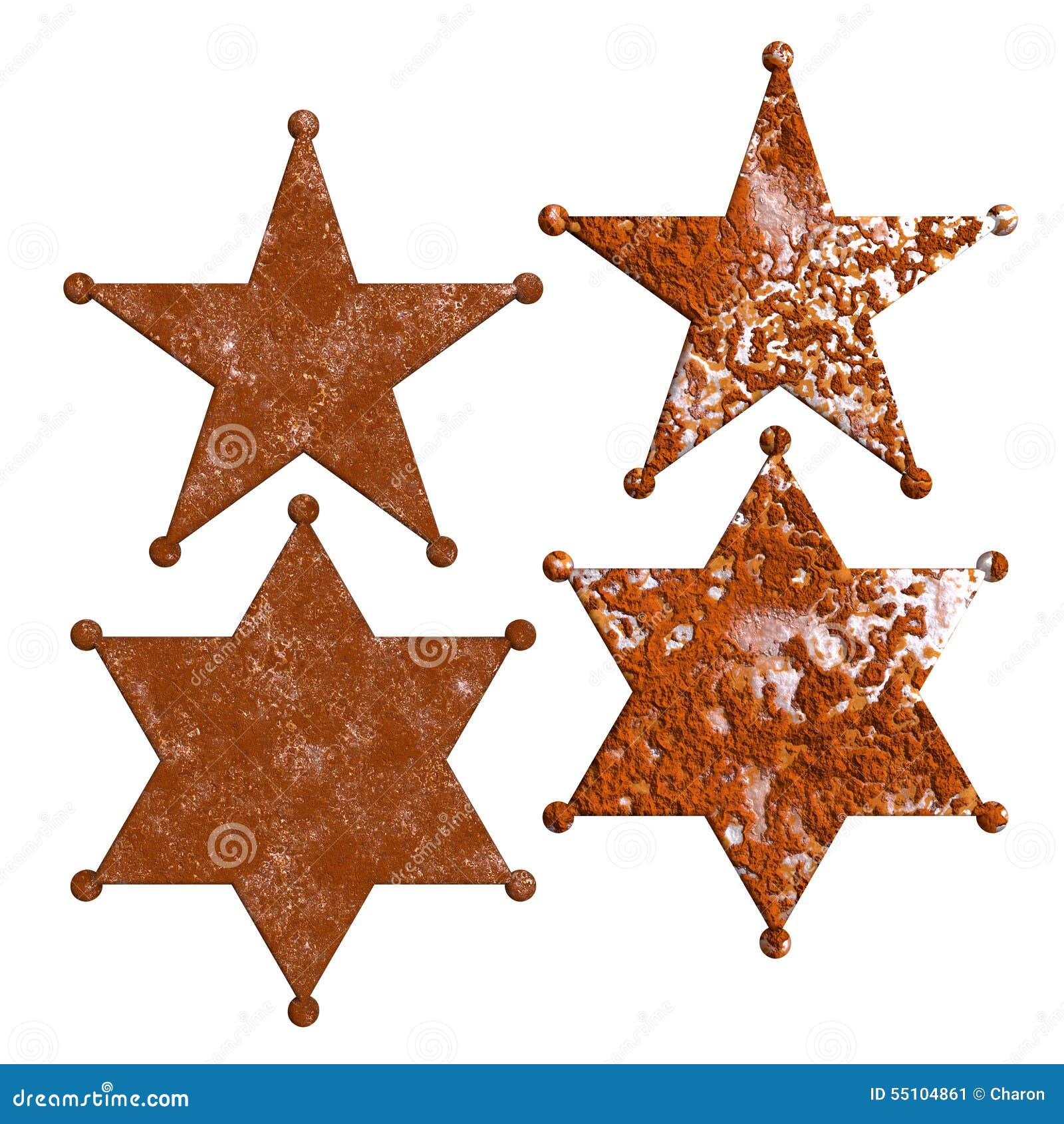 Rust Sheriff Badge Star Rustic Texture Stock Photo | CartoonDealer.com ...