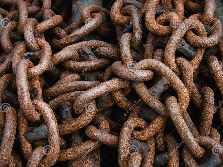 Rusty ship chain stock photo. Image of metallic, pattern - 11230060