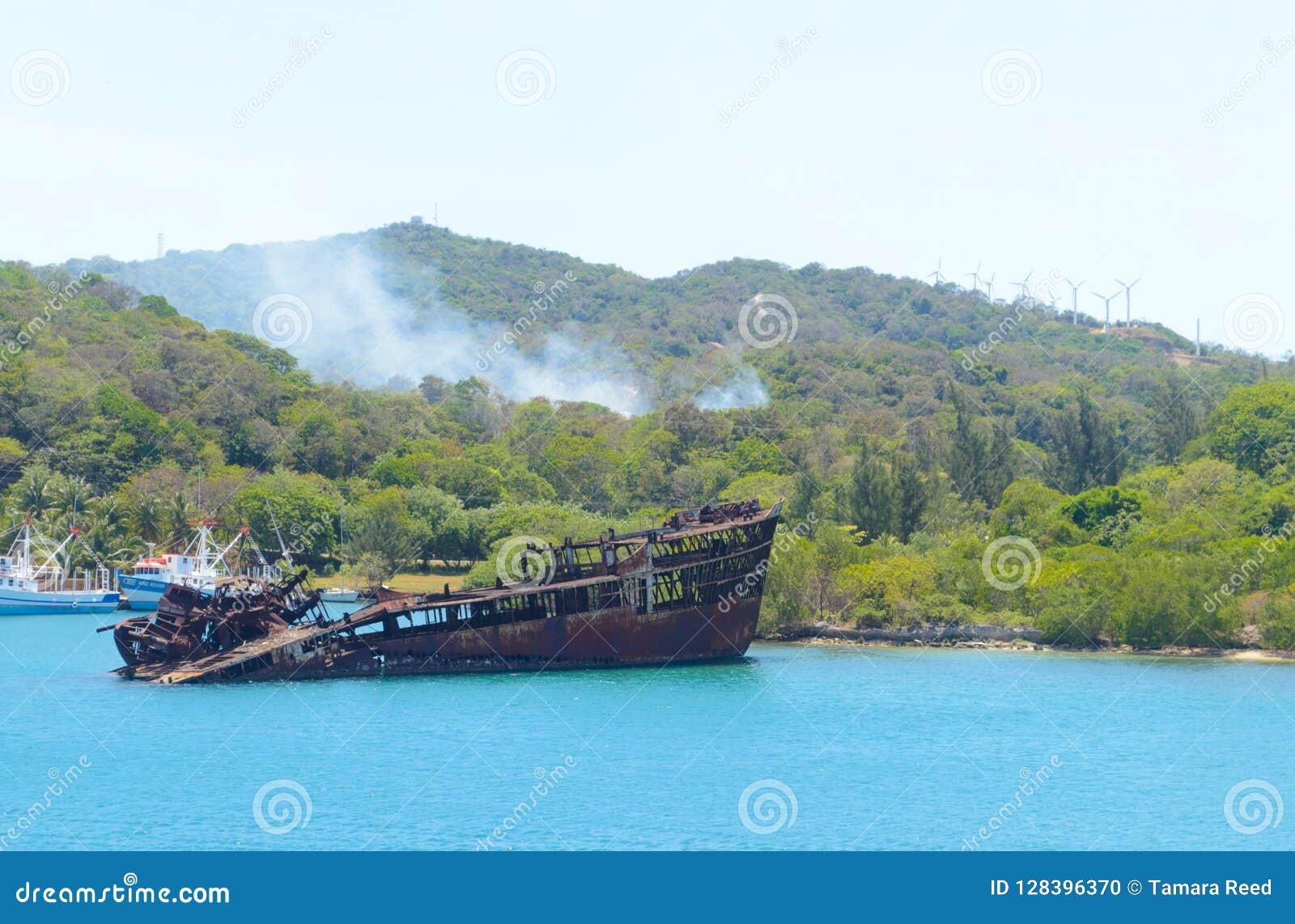 Old, Rusty Ship Abandoned On The Shore Editorial Photo | CartoonDealer ...