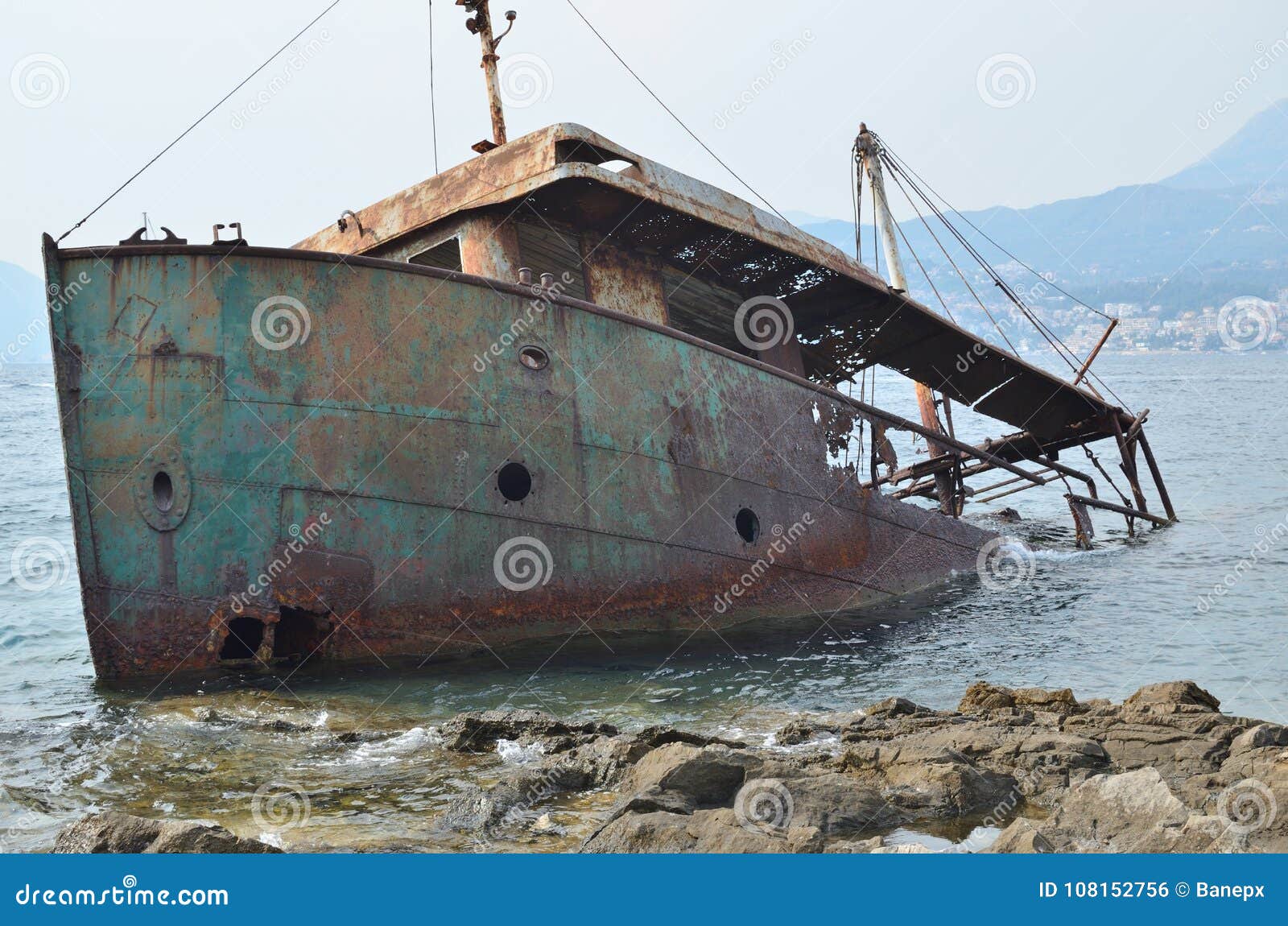 Rusty ship trunk stock photo. Image of aground, boat - 108152756