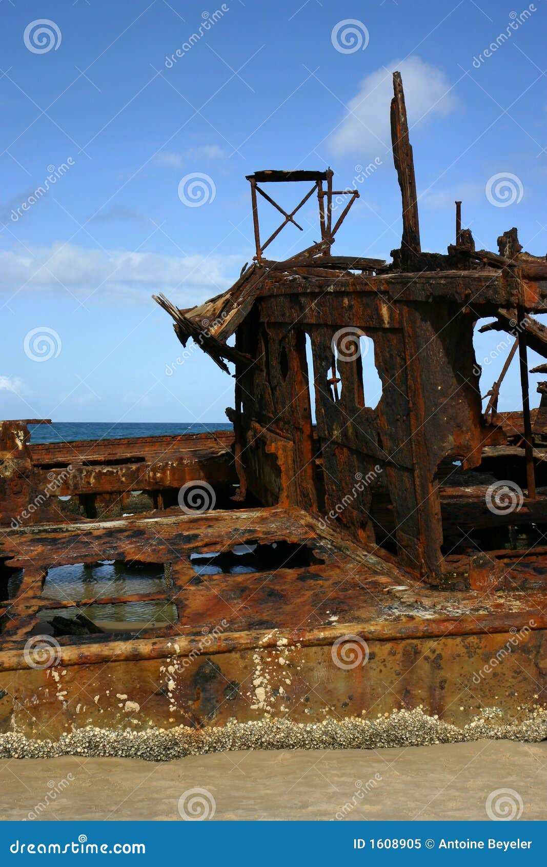Rusty ship wreck stock image. Image of salt, seashore - 1608905