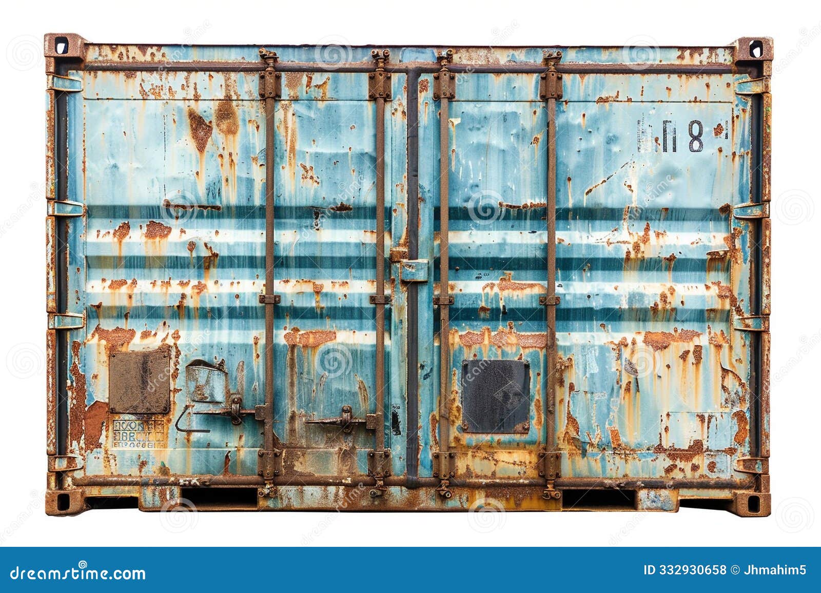 Rusty Shipping Container stock illustration. Illustration of aged ...