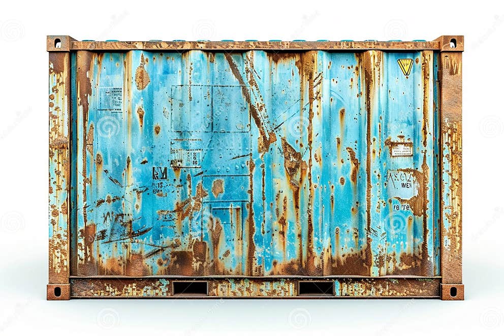 Rusty Shipping Container stock illustration. Illustration of surface ...