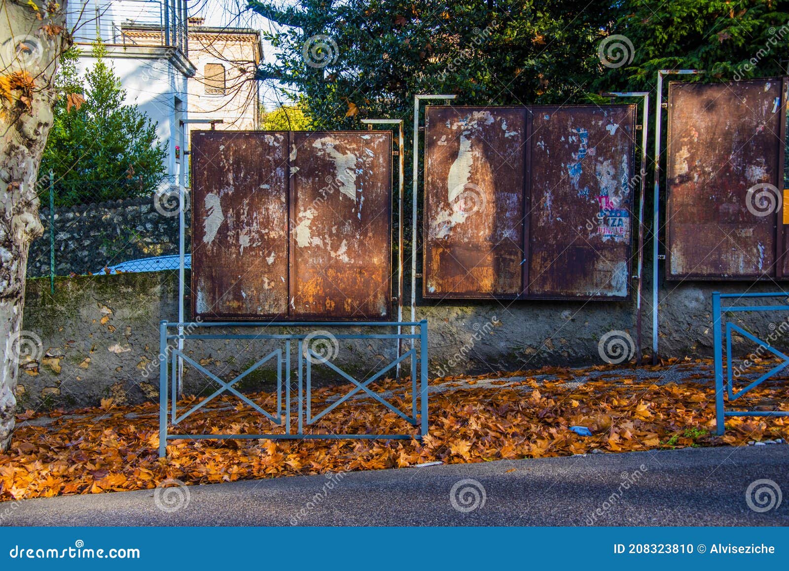 Rusty signs stock photo. Image of iron, poster, empty - 208323810