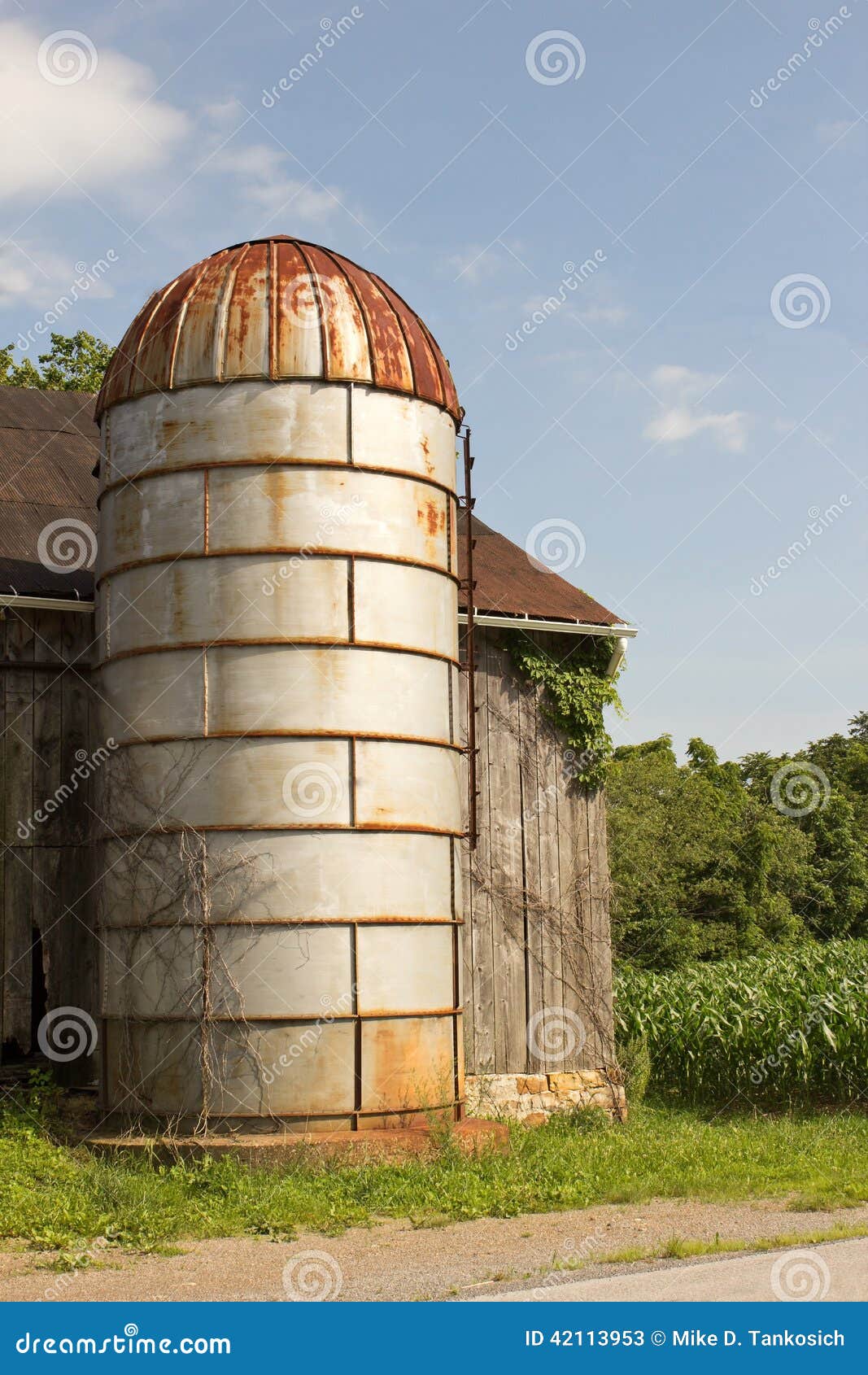 Rusty Silo y granero imagen de archivo. Imagen de granja - 42113953