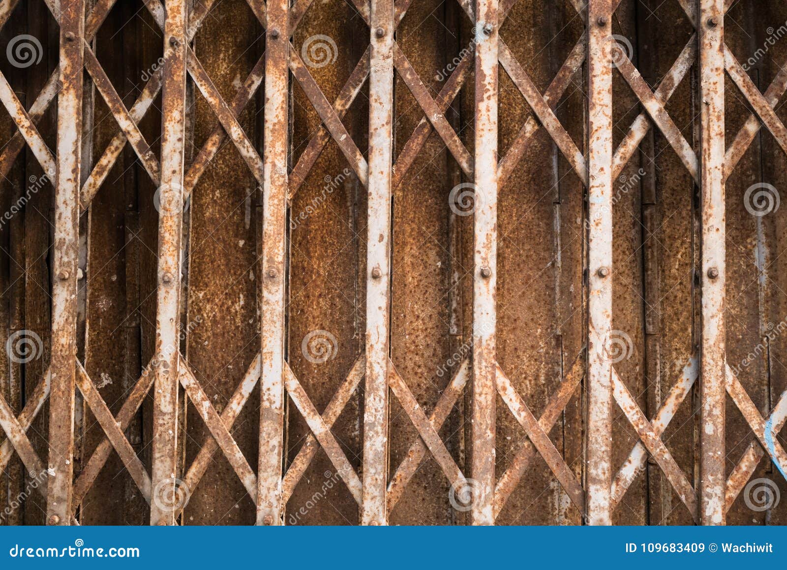 Rusty Sliding Steel Gate stock image. Image of home - 109683409