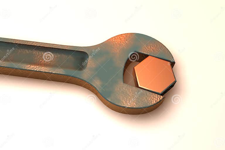 Rusty spanner stock illustration. Illustration of industrial - 1166815