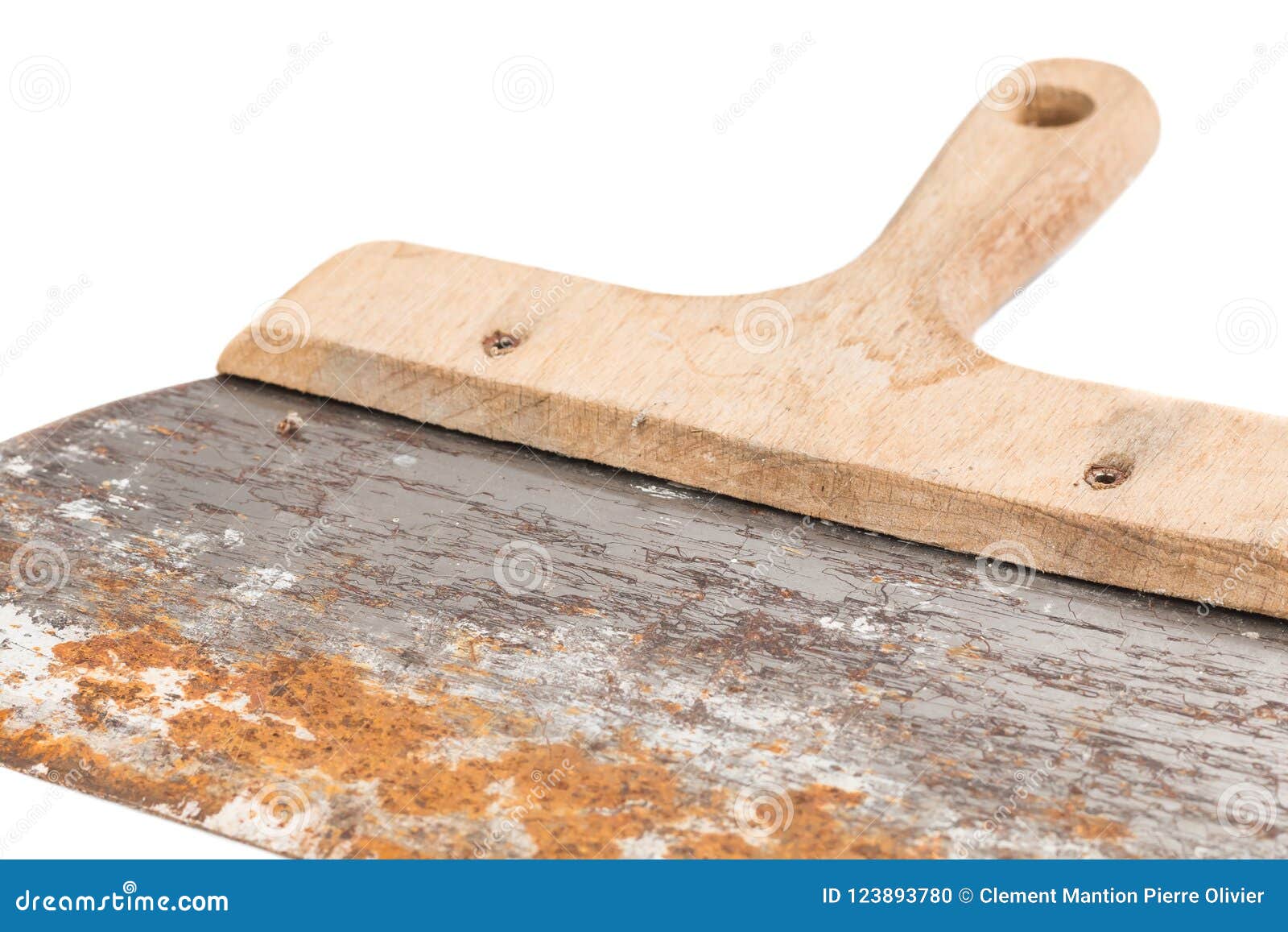 Rusty Spatula To Coat on White Background Stock Photo - Image of ...
