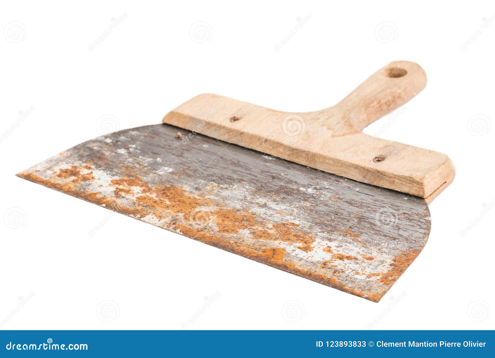 Rusty Spatula To Coat on White Background Stock Image - Image of ...