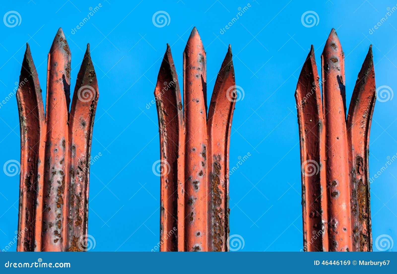 Rusty Spikes stock image. Image of neglect, barrier, decline - 46446169