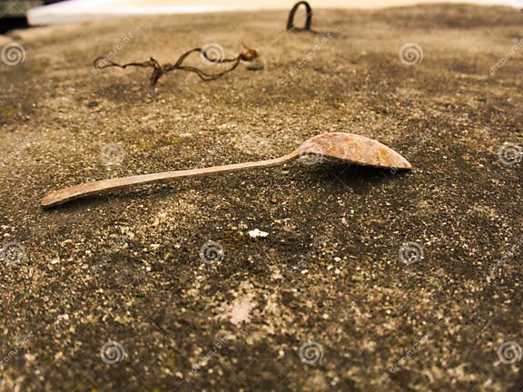 Rusty spoon stock photo. Image of junk, trash, details - 94176690