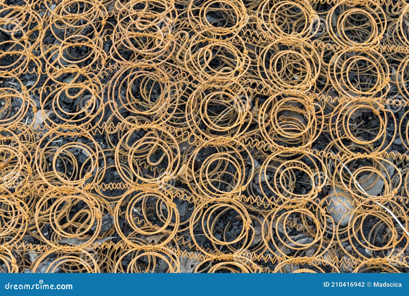 Rusty Springs from Inside a Box Spring Mattress Stock Photo - Image of ...