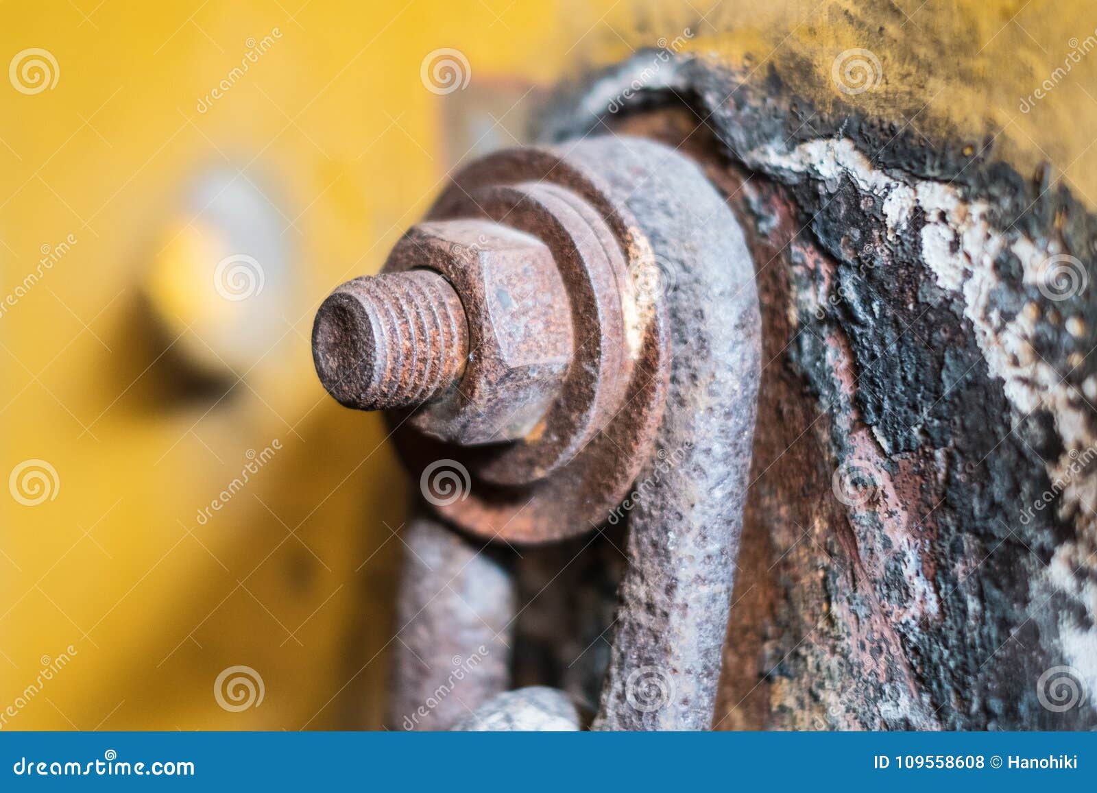 Srew With Steel Rope Anchored Into Rocky Wall Royalty-Free Stock Photo ...