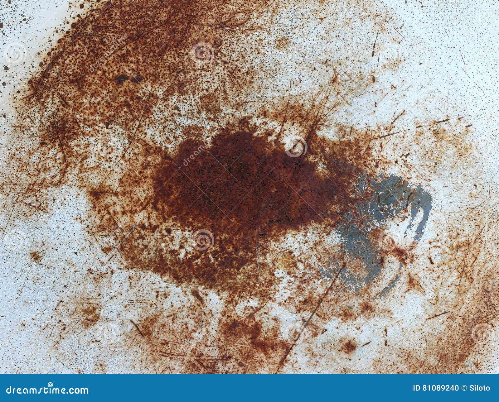 Rusty Stain on the Metal Plate Stock Photo - Image of pattern ...