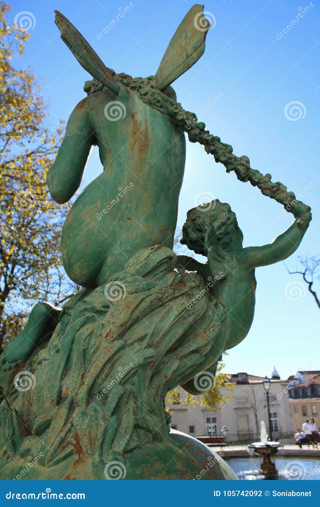Rusty Statue Under the Sun in Lisbon Stock Photo - Image of history ...
