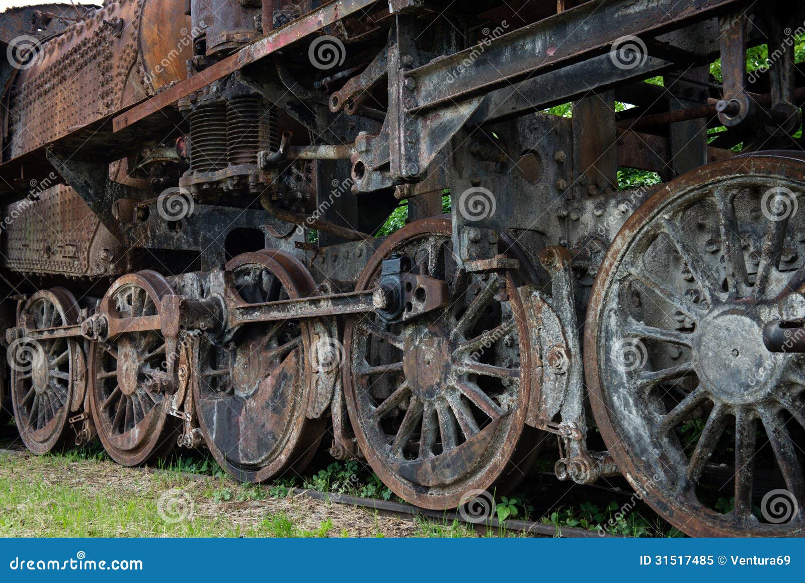 Old Rusty Steam Locomotive Royalty-Free Stock Image | CartoonDealer.com ...