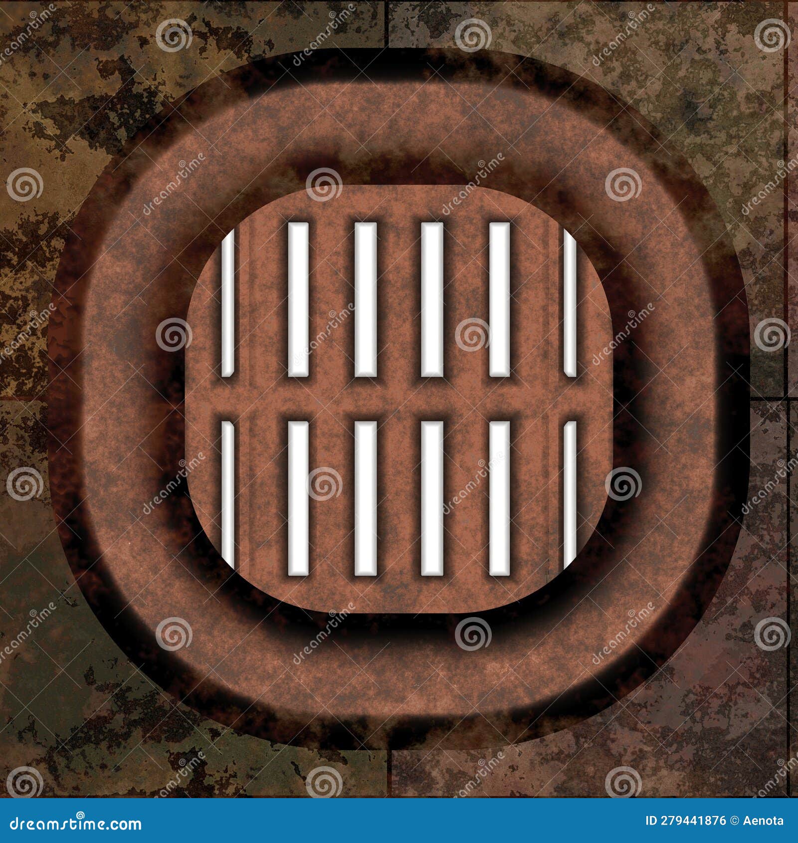 Rusty Steampunk Metal Grille Stock Illustration - Illustration of ...