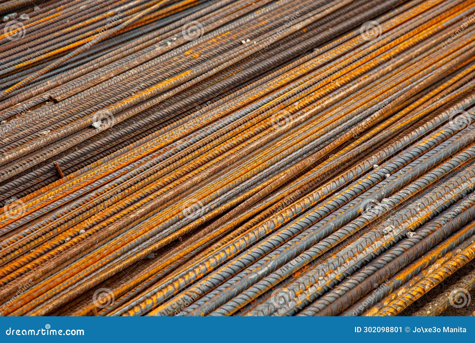 Rusty Steel Bars, Essential for Reinforcing Concrete. Stock Image ...