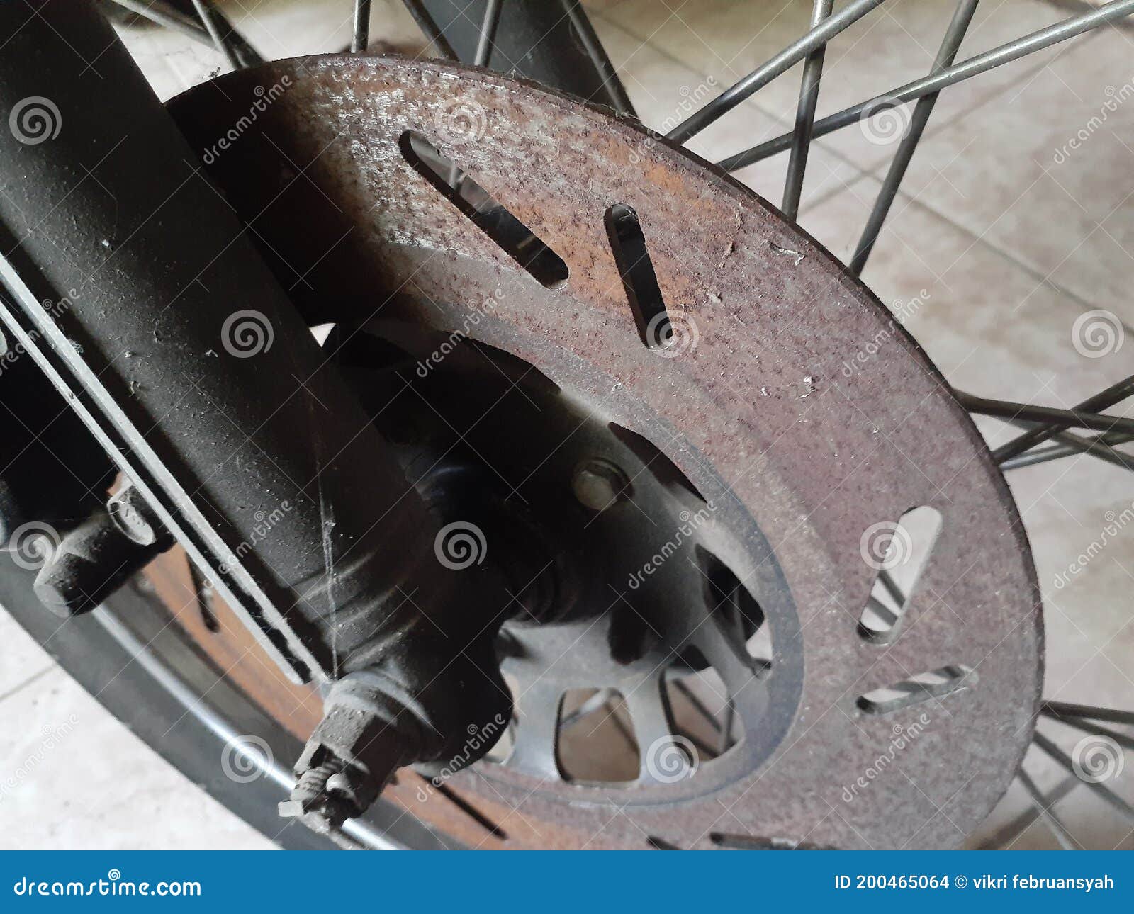 Rusty steel in bike stock photo. Image of front, bike - 200465064