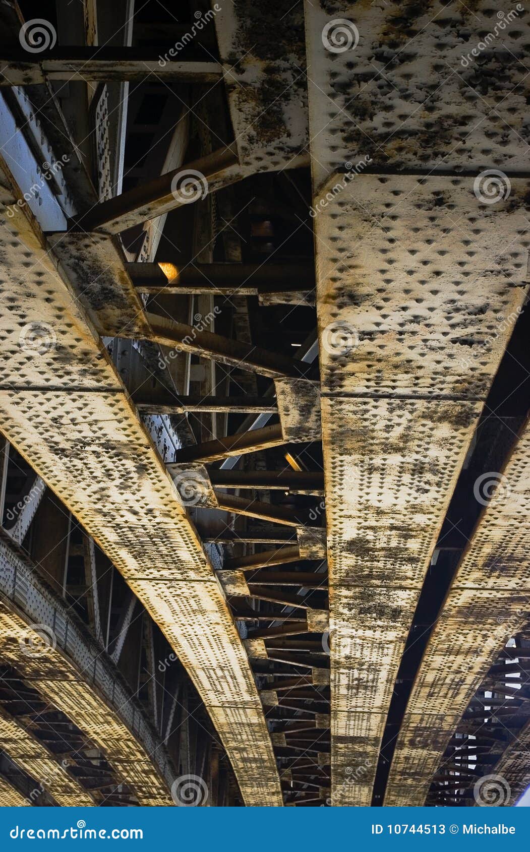 Rusty steel bridge stock image. Image of engineering - 10744513