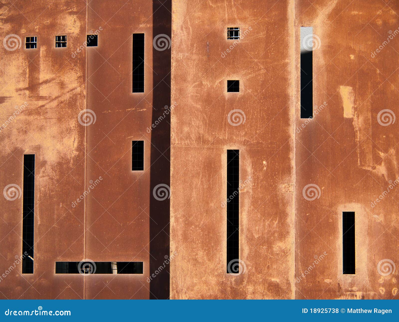 Rusty Steel Building Exterior Stock Photo - Image of building ...