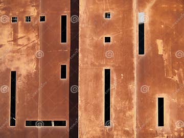 Rusty Steel Building Exterior Stock Photo - Image of building ...