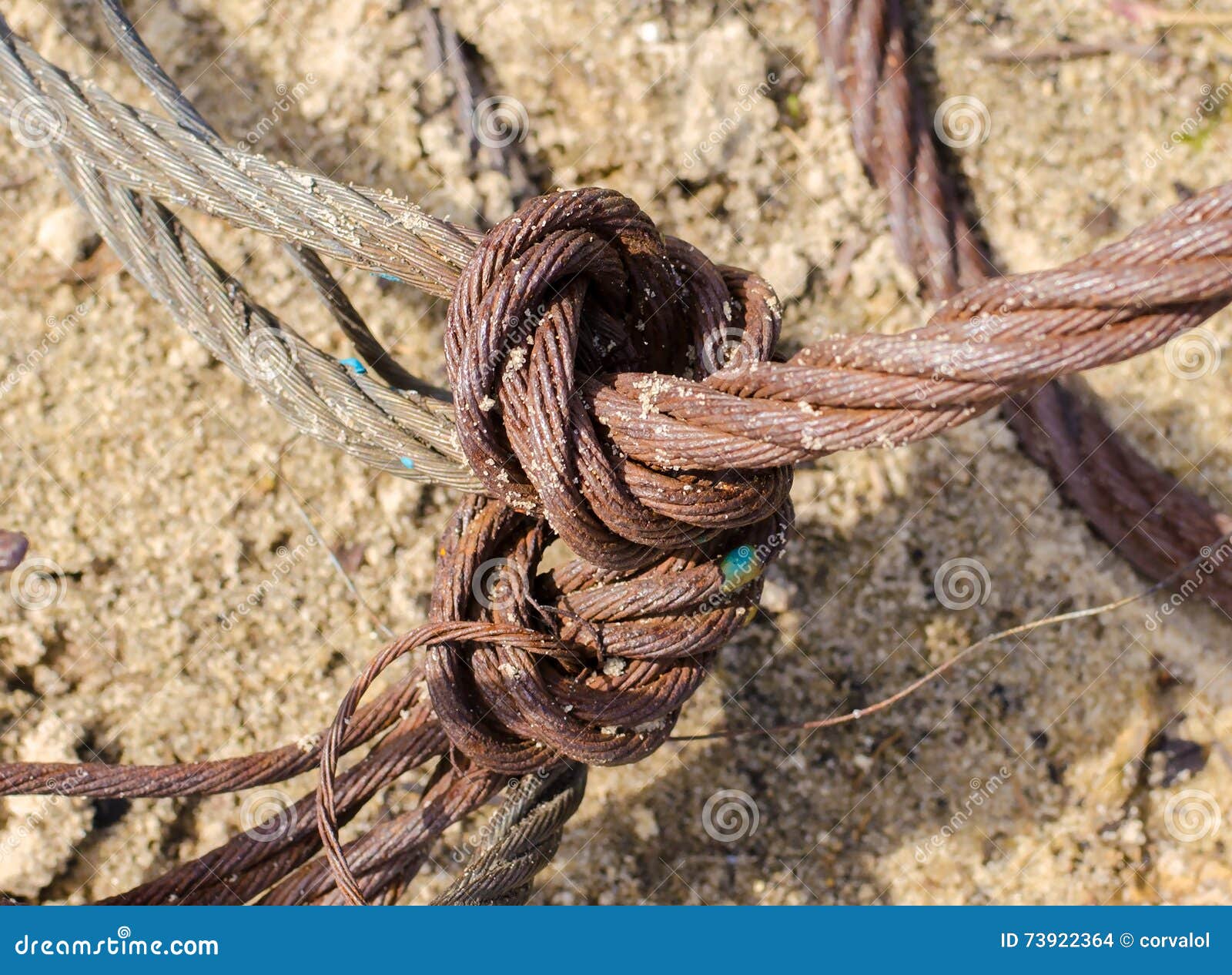Rusty Steel Cable, Bad Condition. Stock Photo - Image of brown, iron ...