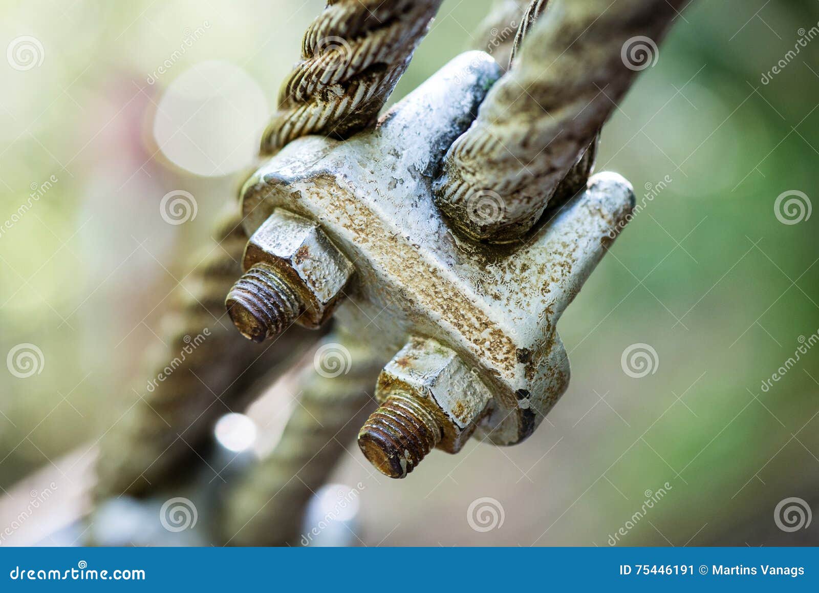 Rusty Steel Cable, Bad Condition Stock Image - Image of connection ...