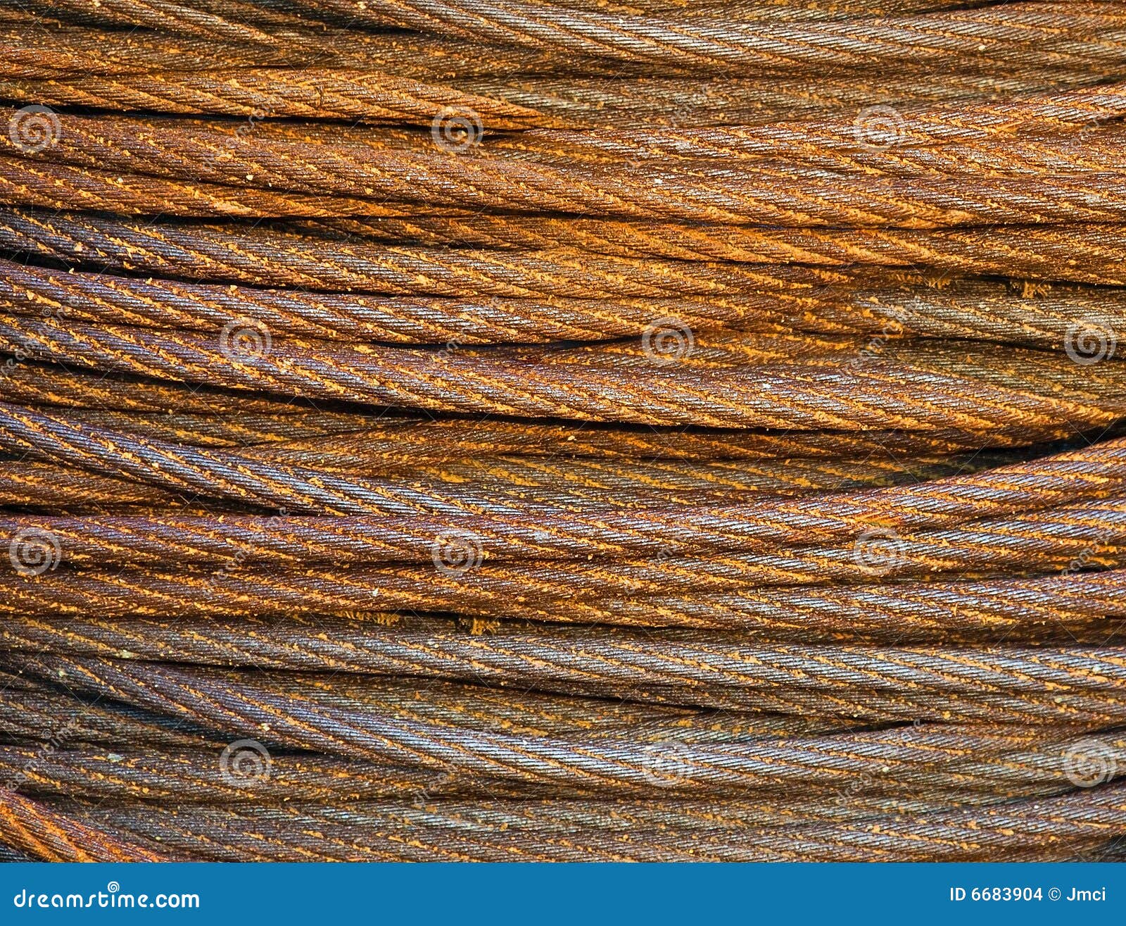 Rusty steel cable closeup stock photo. Image of coil, texture - 6683904