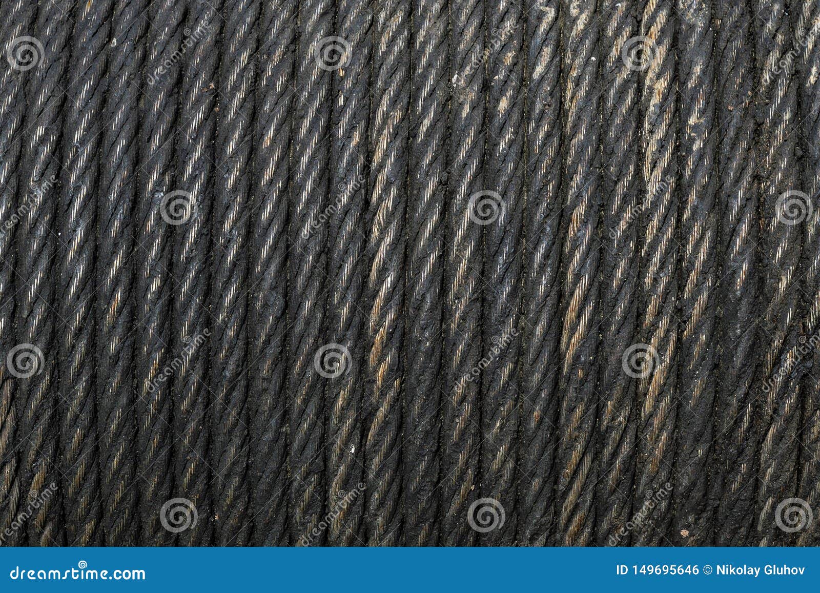 Rusty steel cable winded.s stock photo. Image of concrete - 149695646
