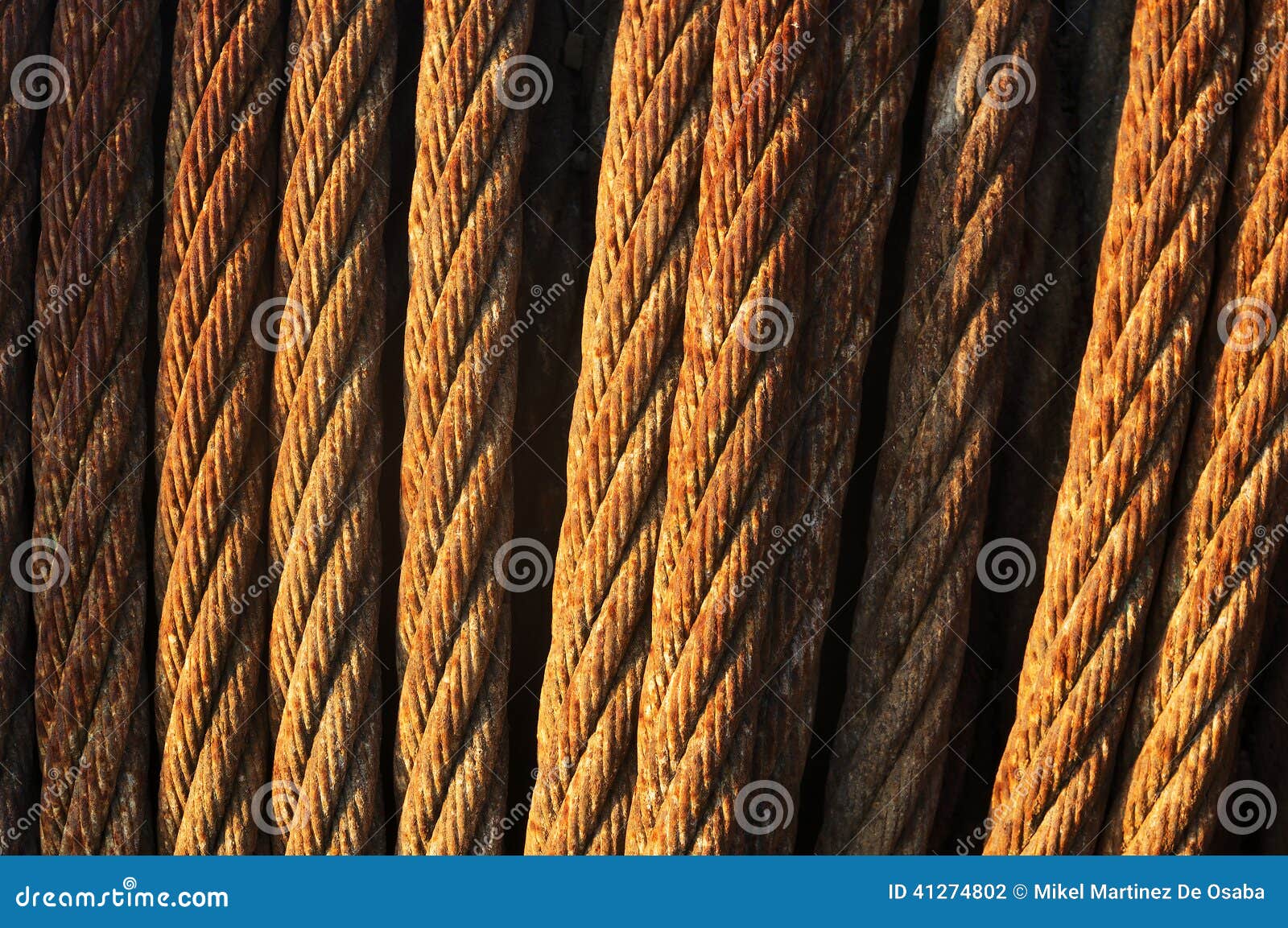 Rusty steel cables stock photo. Image of strong, iron - 41274802