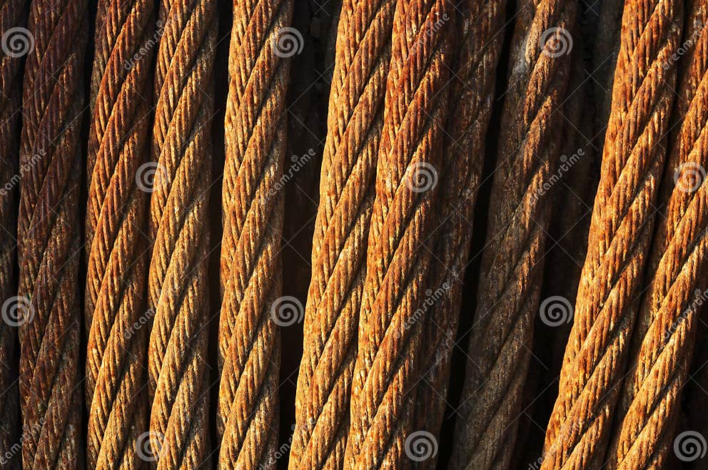 Rusty steel cables stock photo. Image of strong, iron - 41274802