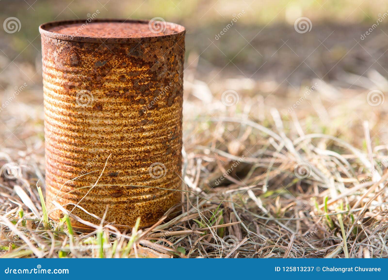 Rusty steel can stock image. Image of drought, brown - 125813237