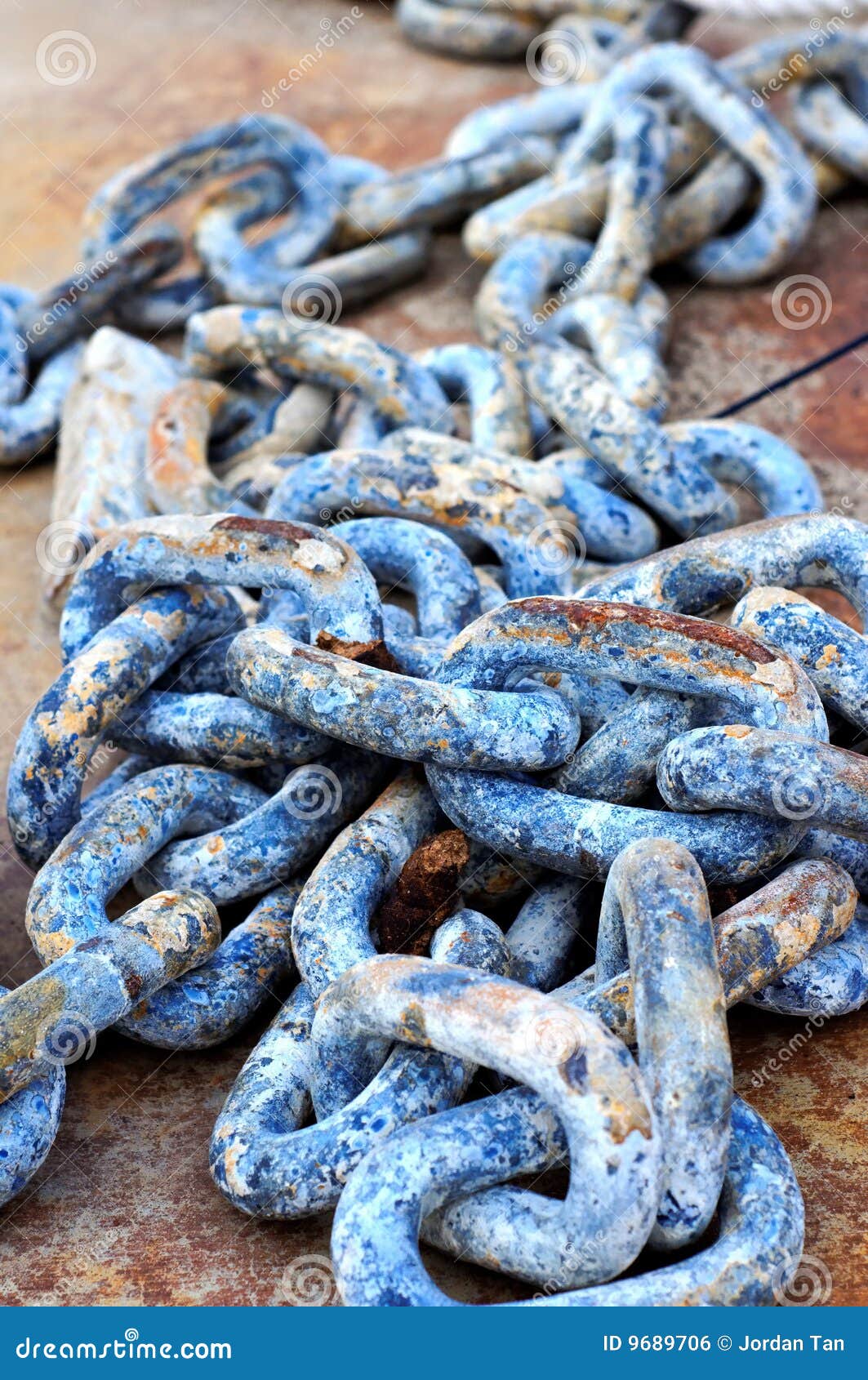 Rusty steel chains stock photo. Image of rust, chain, industrial - 9689706