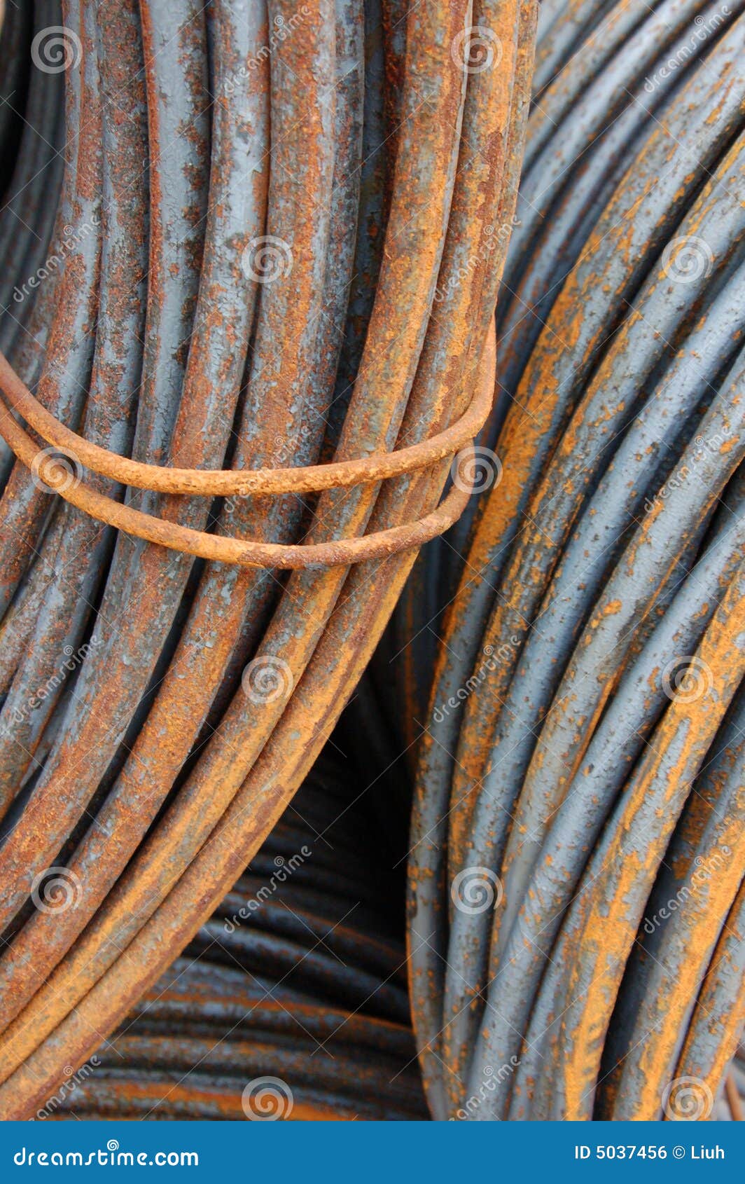 Rusty steel coils 1 stock photo. Image of rusty, metal - 5037456