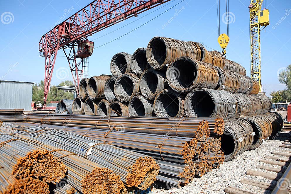 Rusty steel-concrete stock photo. Image of steely, strength - 6588072
