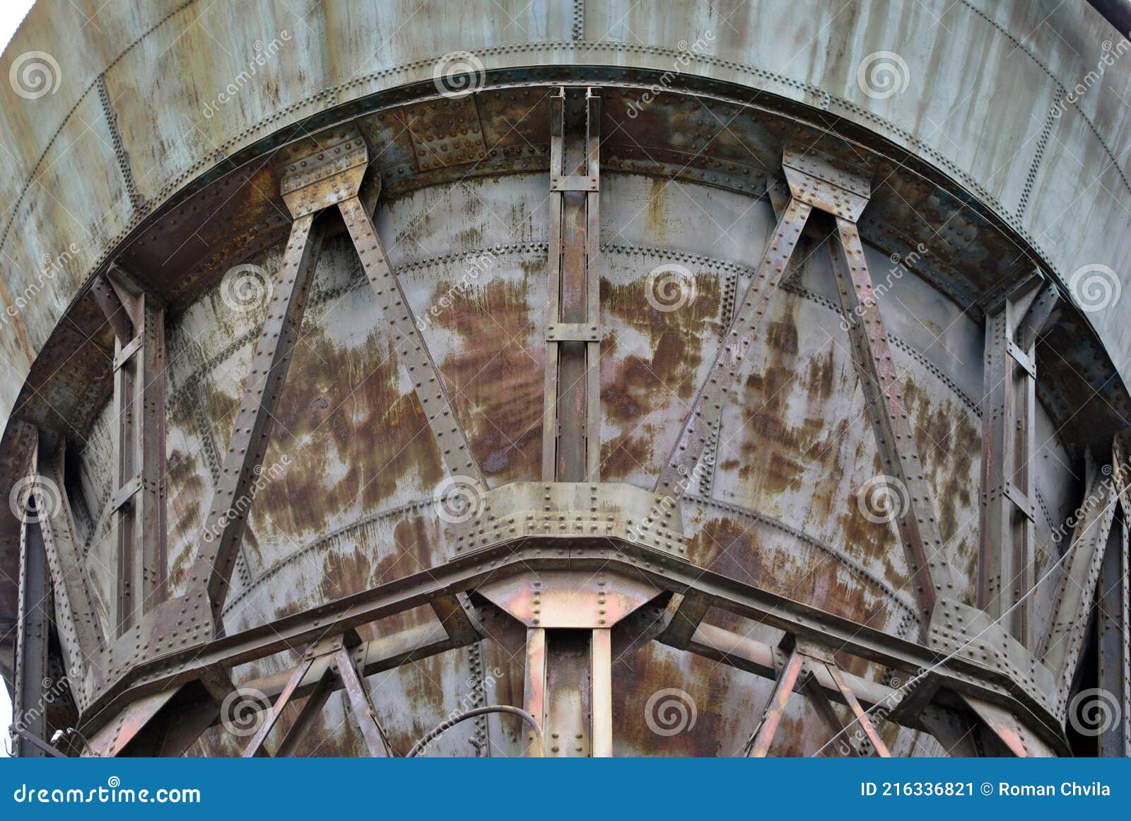 Old Rusty Steel Industrial Construction in Grey and Brown Stock Image ...