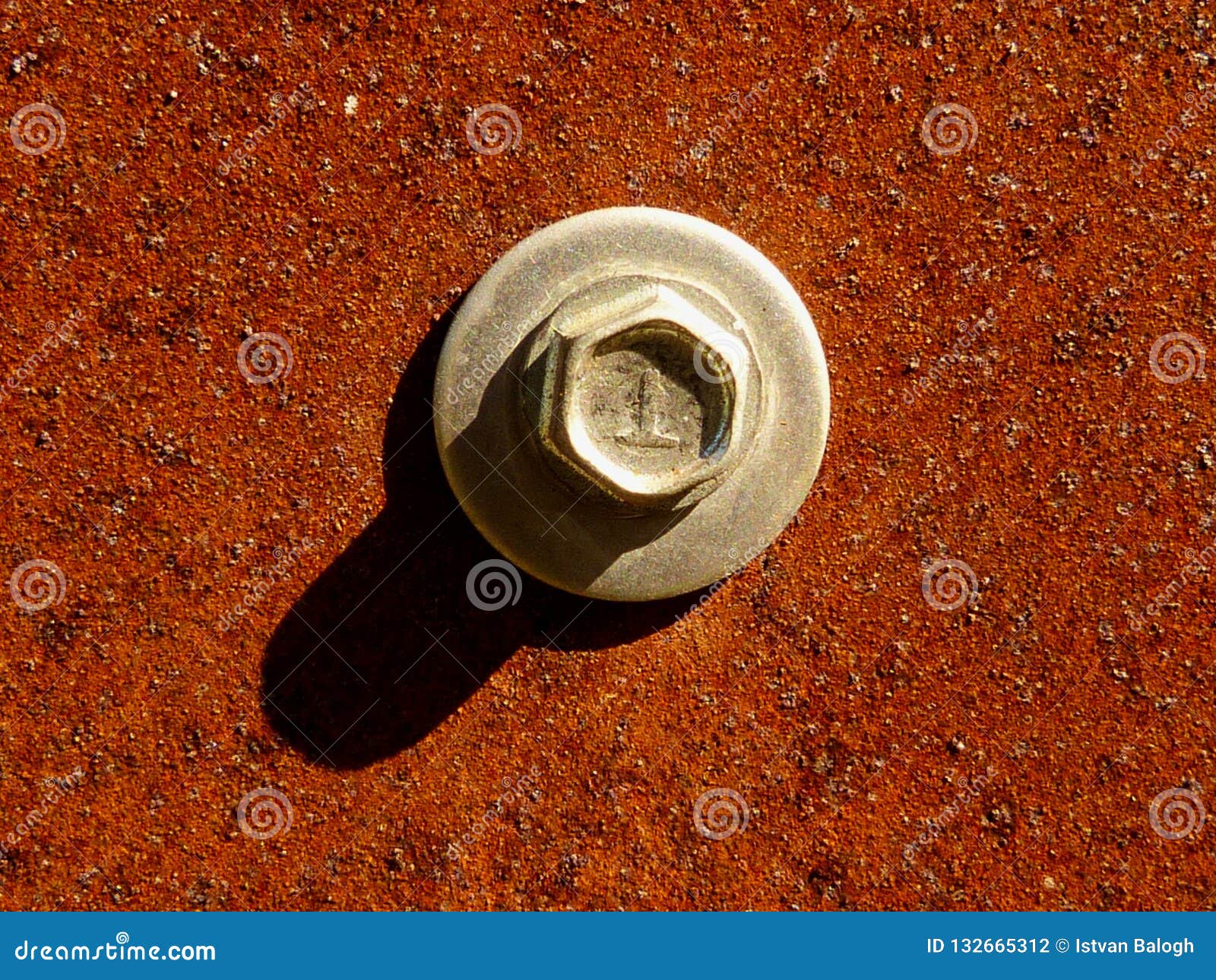 Rusty Steel Exterior Face Plate with Bolt Stock Photo - Image of detail ...