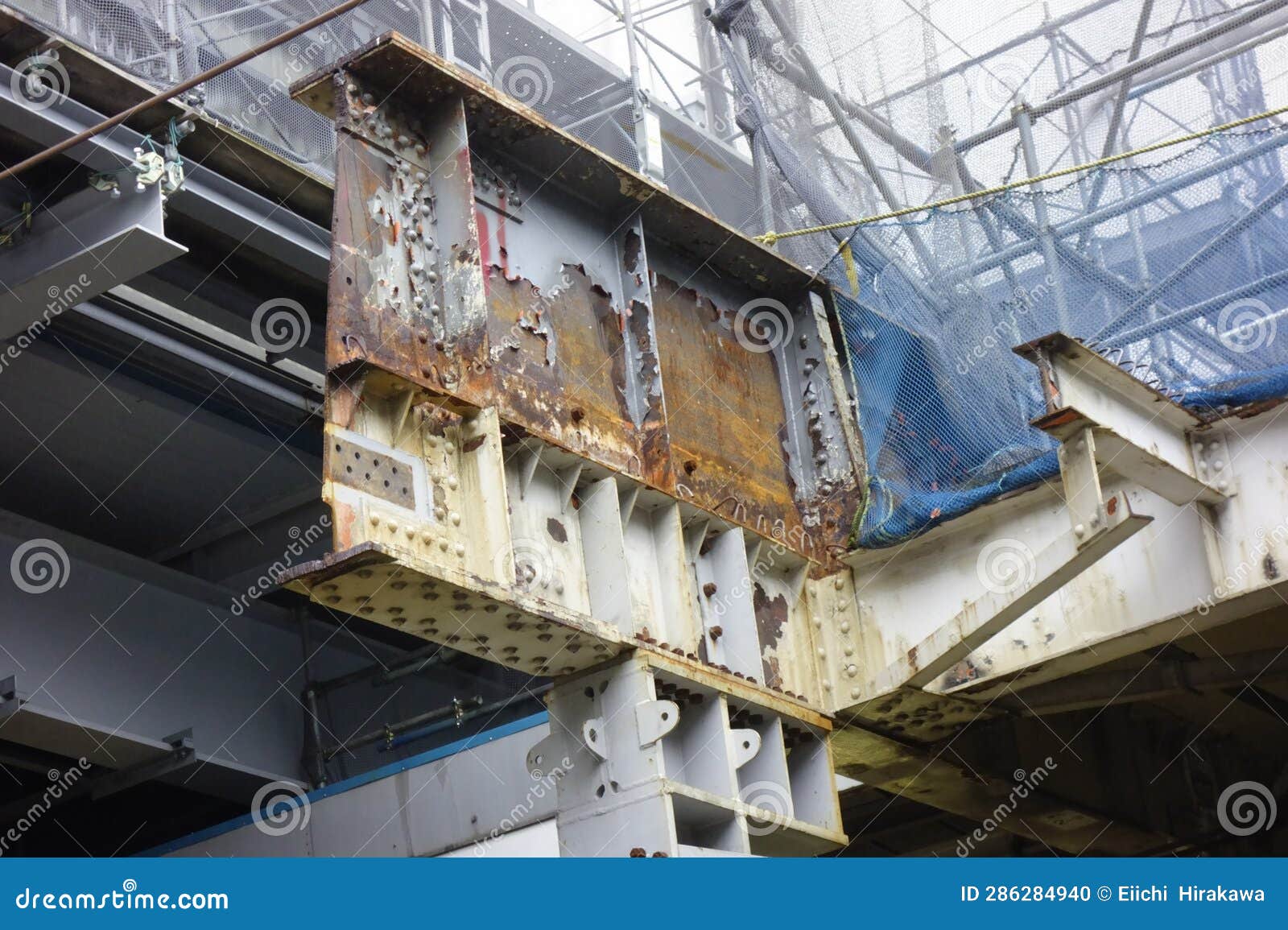 Rusty steel frame stock photo. Image of landscape, dirty - 286284940